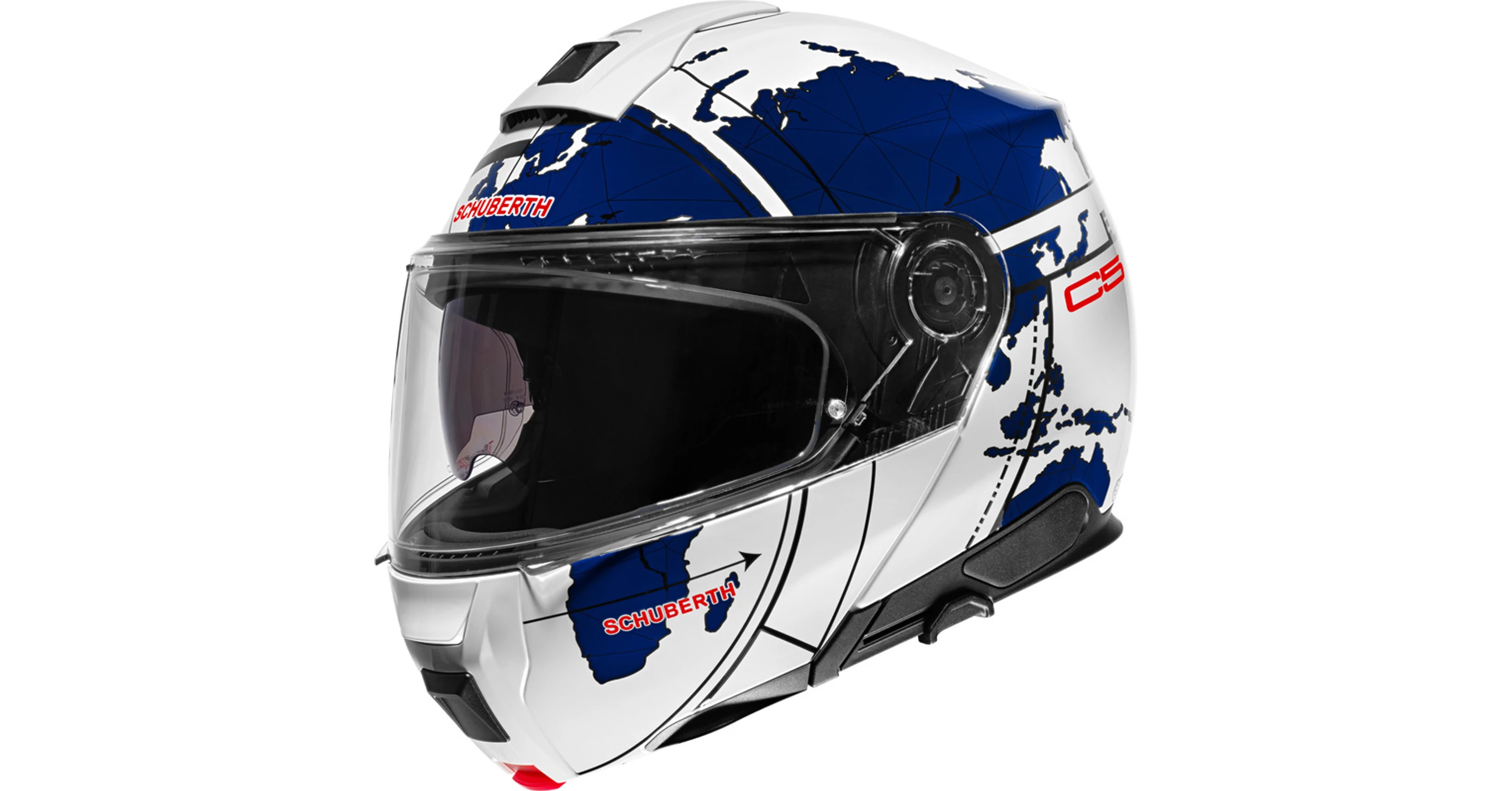 Schuberth C5 Globe Blue Flip-Up bukósisak a 4SR-nél